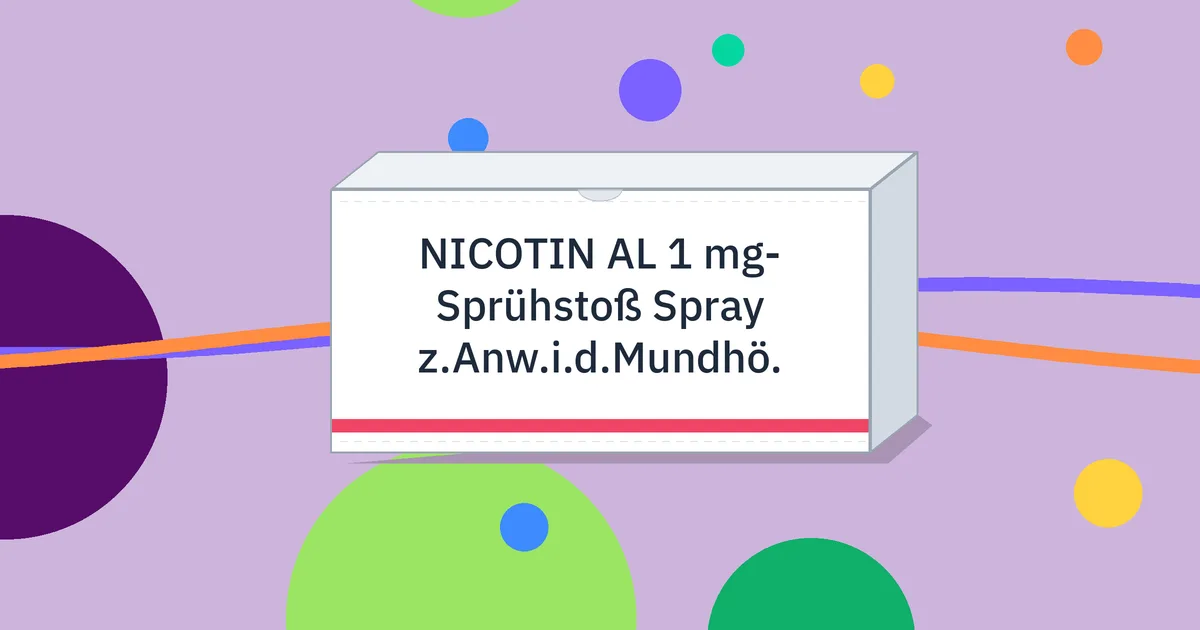 Symbolbild: Packung mit der Aufschrift NICOTIN AL 1 mg-Sprühstoß Spray z.Anw.i.d.Mundhö. (PZN 16086328) – Verfügbarkeit und Bezug in Apotheken in Frankfurt am Main