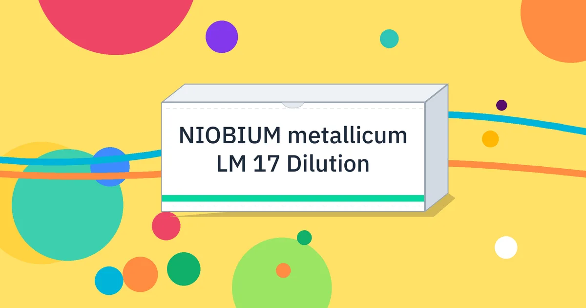 Symbolbild: Packung mit der Aufschrift NIOBIUM metallicum LM 17 Dilution (PZN 13619178) – Verfügbarkeit und Bezug in Apotheken in Frankfurt am Main