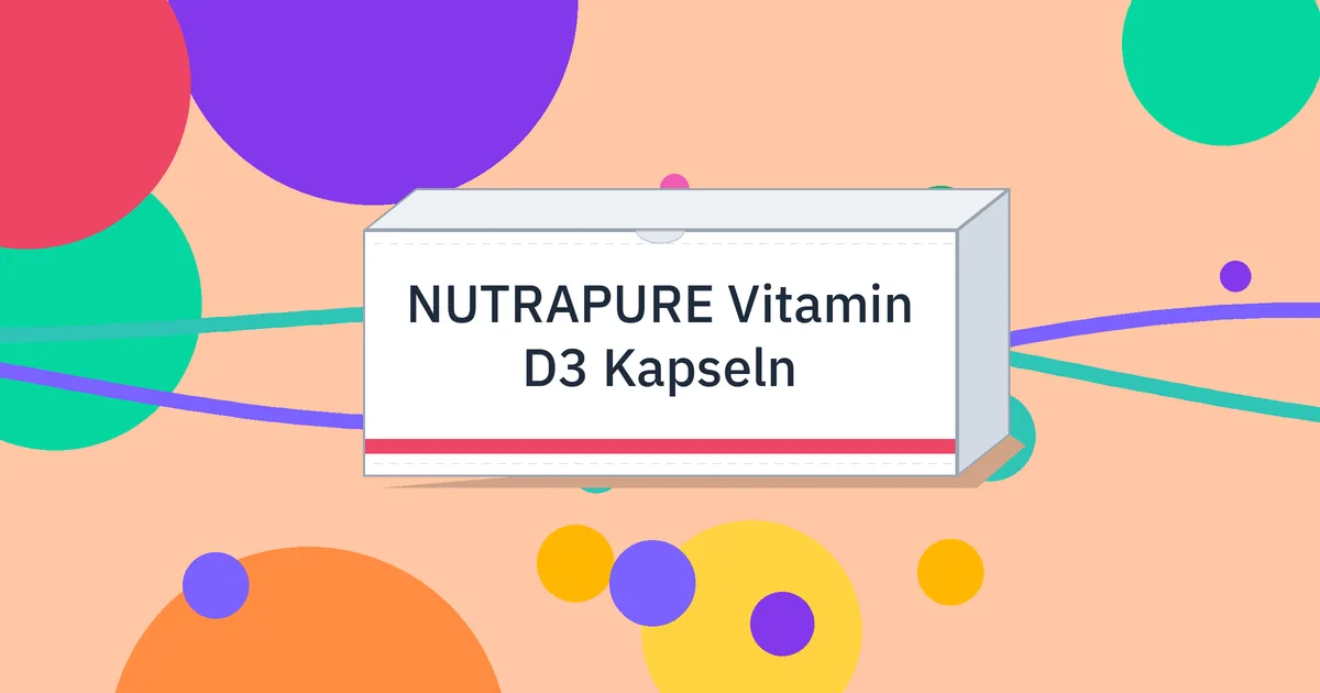 Symbolbild: Packung mit der Aufschrift NUTRAPURE Vitamin D3 Kapseln (PZN 20118560) – Verfügbarkeit und Bezug in Apotheken in Frankfurt am Main
