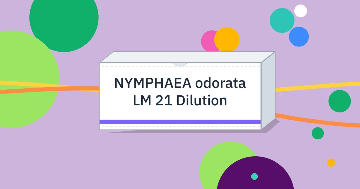 Symbolbild: Packung mit der Aufschrift NYMPHAEA odorata LM 21 Dilution (PZN 13621531) – Verfügbarkeit und Bezug in Apotheken in Frankfurt am Main