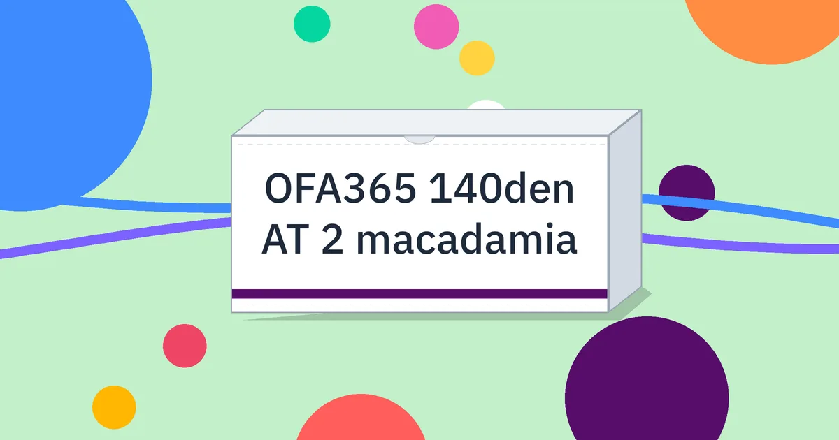 Symbolbild: Packung mit der Aufschrift OFA365 140den AT 2 macadamia (PZN 16723226) – Verfügbarkeit und Bezug in Apotheken in Frankfurt am Main