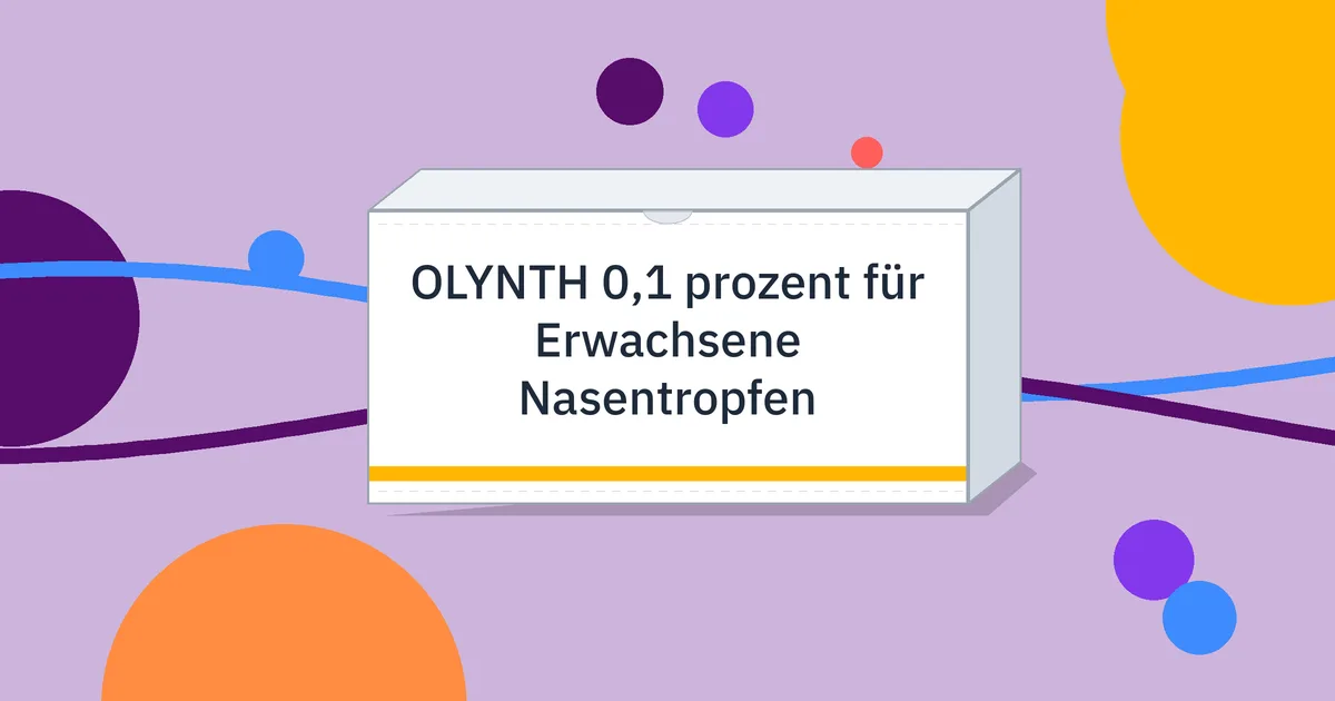 Symbolbild: Packung mit der Aufschrift OLYNTH 0,1 prozent für Erwachsene Nasentropfen (PZN 02186405) – Verfügbarkeit und Bezug in Apotheken in Frankfurt am Main