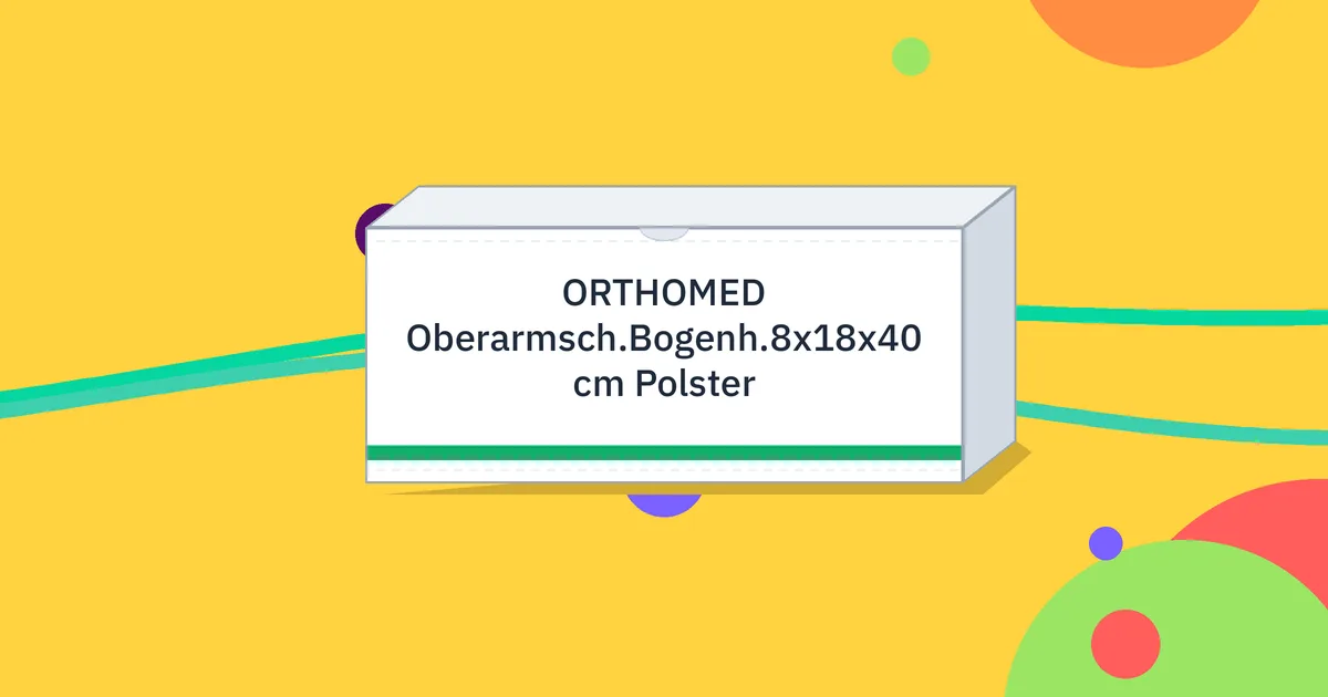 Symbolbild: Packung mit der Aufschrift ORTHOMED Oberarmsch.Bogenh.8x18x40 cm Polster (PZN 04416370) – Verfügbarkeit und Bezug in Apotheken in Frankfurt am Main