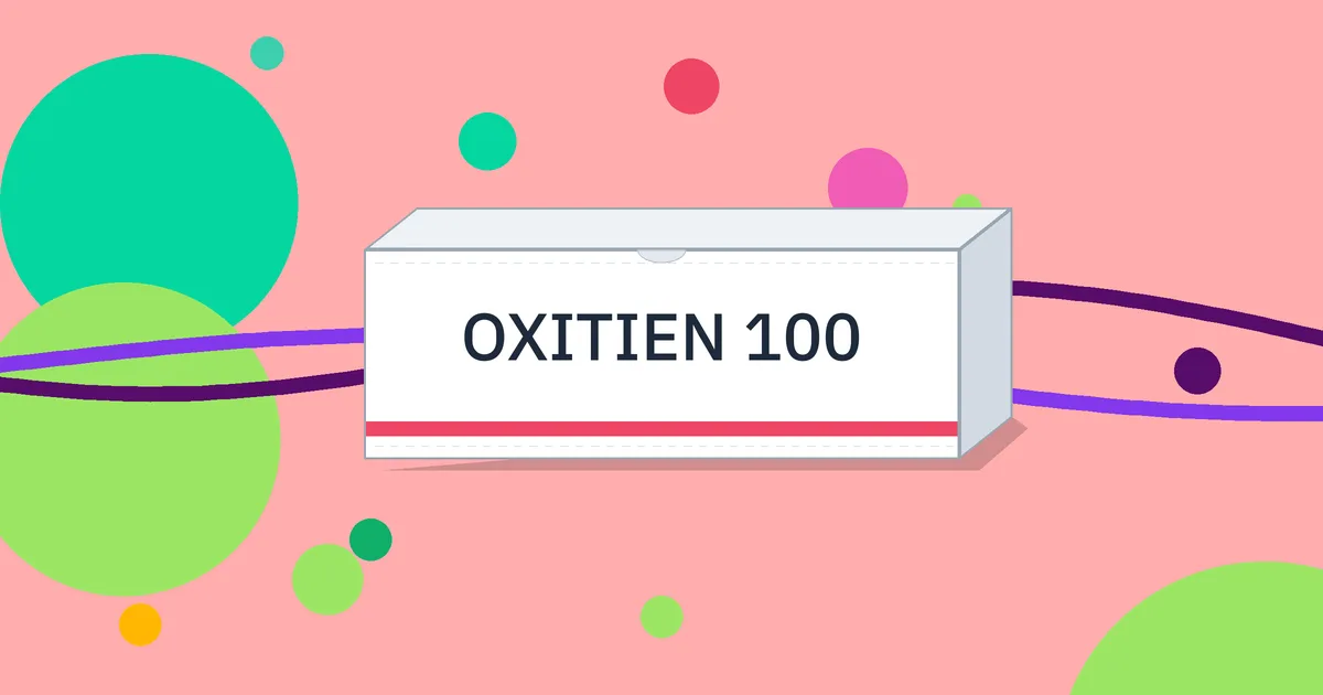 Symbolbild: Packung mit der Aufschrift OXITIEN 100 (PZN 06412169) – Verfügbarkeit und Bezug in Apotheken in Frankfurt am Main