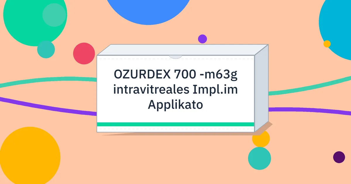 Symbolbild: Packung mit der Aufschrift OZURDEX 700 -m63g intravitreales Impl.im Applikato (PZN 18337680) – Verfügbarkeit und Bezug in Apotheken in Frankfurt am Main
