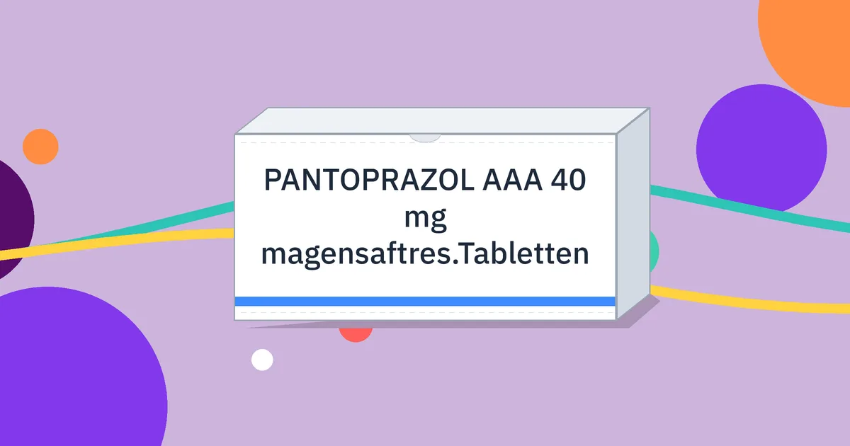 Symbolbild: Packung mit der Aufschrift PANTOPRAZOL AAA 40 mg magensaftres.Tabletten (PZN 18772447) – Verfügbarkeit und Bezug in Apotheken in Frankfurt am Main