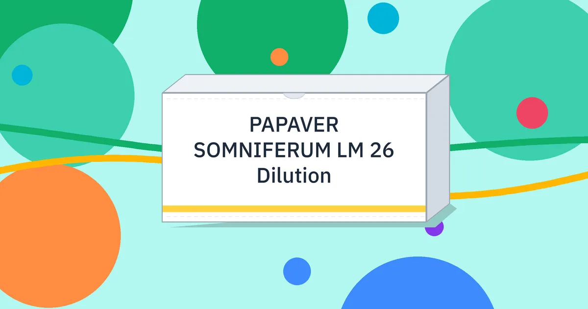 Symbolbild: Packung mit der Aufschrift PAPAVER SOMNIFERUM LM 26 Dilution (PZN 12976019) – Verfügbarkeit und Bezug in Apotheken in Frankfurt am Main