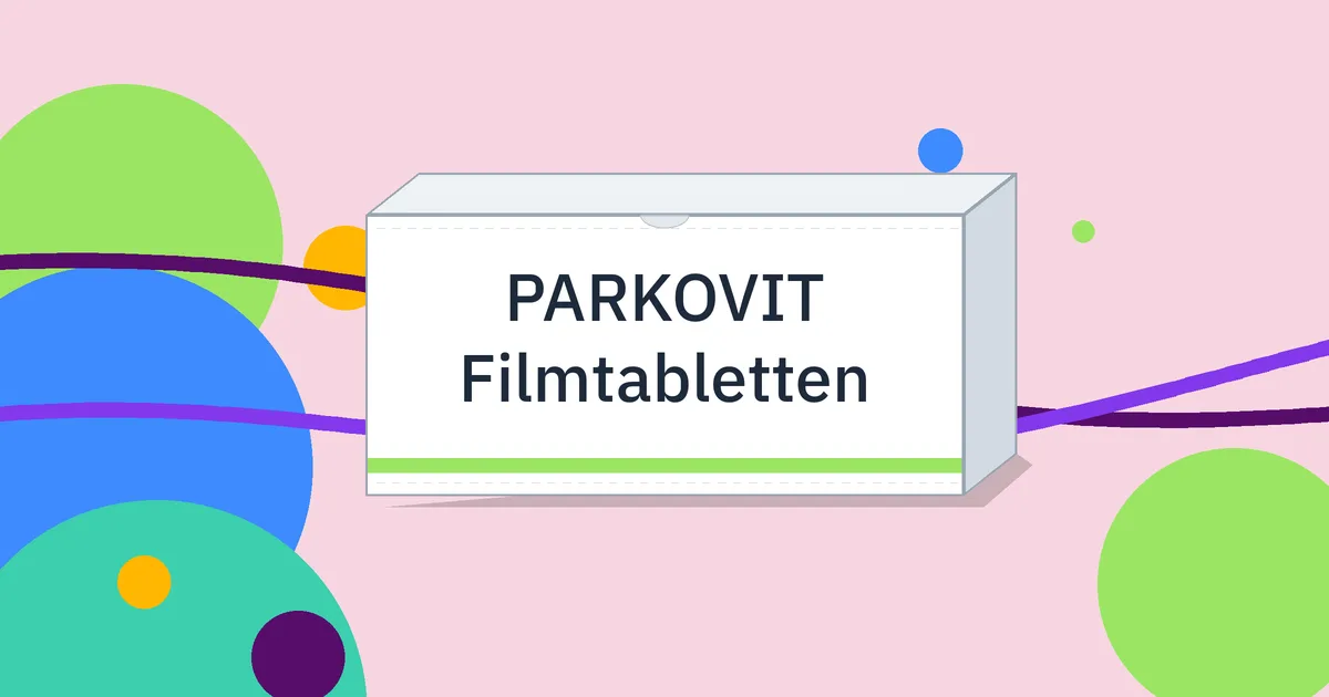 Symbolbild: Packung mit der Aufschrift PARKOVIT Filmtabletten (PZN 09673054) – Verfügbarkeit und Bezug in Apotheken in Frankfurt am Main