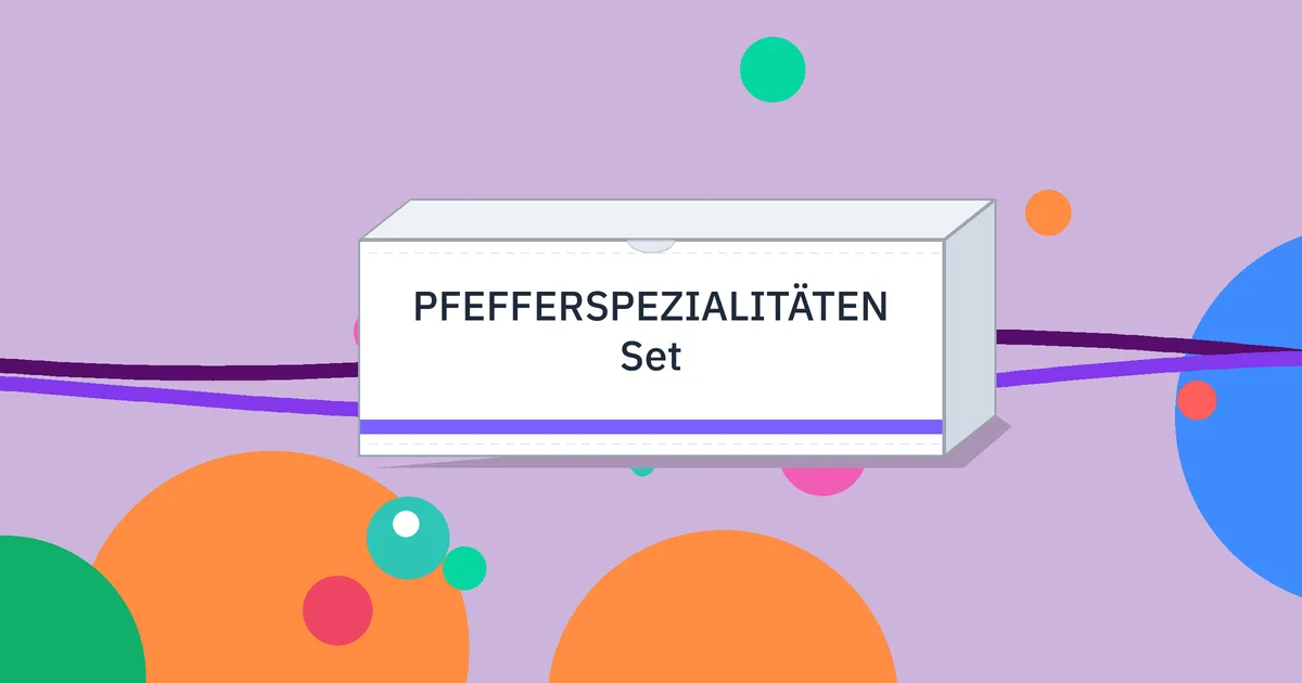 Symbolbild: Packung mit der Aufschrift PFEFFERSPEZIALITÄTEN Set (PZN 05511426) – Verfügbarkeit und Bezug in Apotheken in Frankfurt am Main