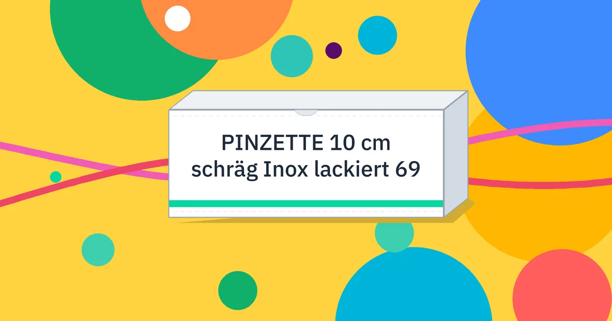 Symbolbild: Packung mit der Aufschrift PINZETTE 10 cm schräg Inox lackiert 69 (PZN 19283584) – Verfügbarkeit und Bezug in Apotheken in Frankfurt am Main