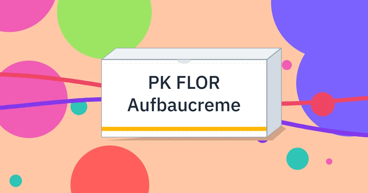 Symbolbild: Packung mit der Aufschrift PK FLOR Aufbaucreme (PZN 07243823) – Verfügbarkeit und Bezug in Apotheken in Frankfurt am Main