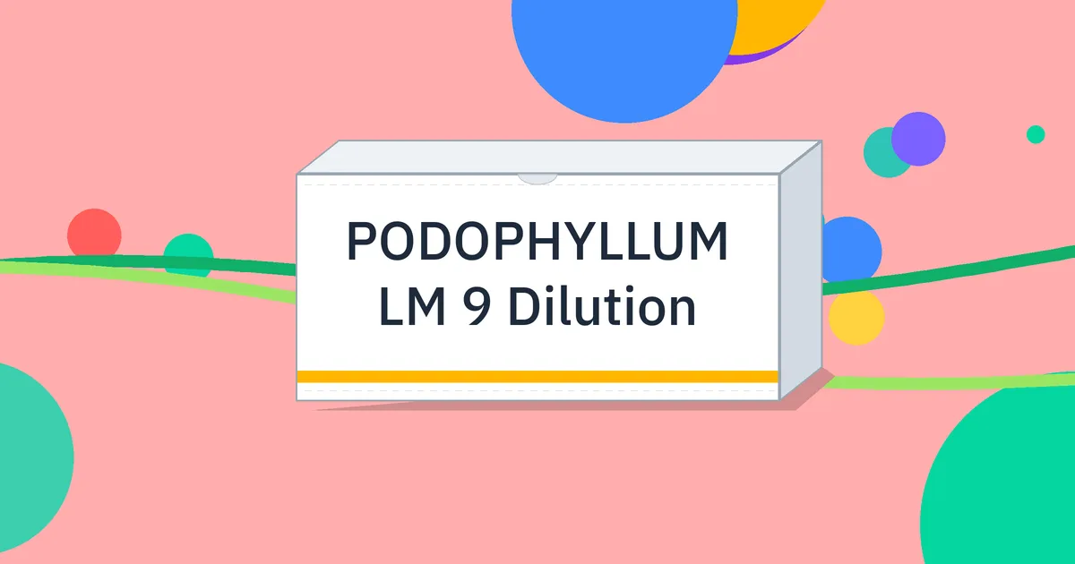 Symbolbild: Packung mit der Aufschrift PODOPHYLLUM LM 9 Dilution (PZN 13042916) – Verfügbarkeit und Bezug in Apotheken in Frankfurt am Main