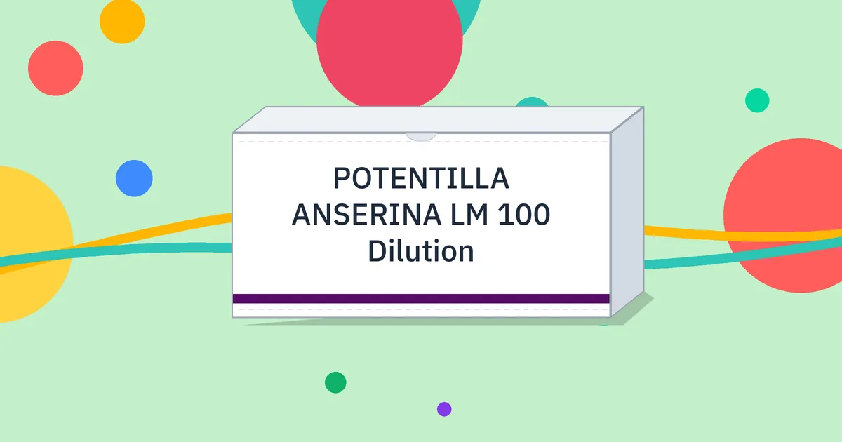 Symbolbild: Packung mit der Aufschrift POTENTILLA ANSERINA LM 100 Dilution (PZN 13665480) – Verfügbarkeit und Bezug in Apotheken in Frankfurt am Main