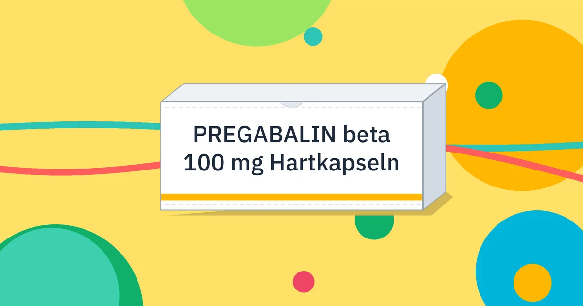 Symbolbild: Packung mit der Aufschrift PREGABALIN beta 100 mg Hartkapseln (PZN 09231190) – Verfügbarkeit und Bezug in Apotheken in Frankfurt am Main