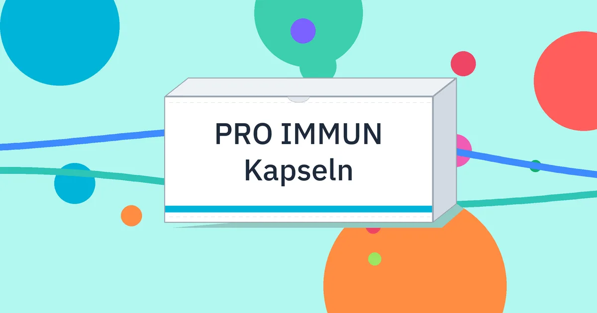 Symbolbild: Packung mit der Aufschrift PRO IMMUN Kapseln (PZN 11653314) – Verfügbarkeit und Bezug in Apotheken in Frankfurt am Main