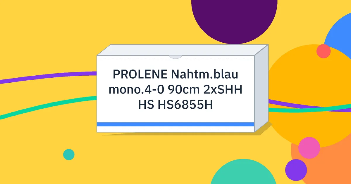 Symbolbild: Packung mit der Aufschrift PROLENE Nahtm.blau mono.4-0 90cm 2xSHH HS HS6855H (PZN 20896174) – Verfügbarkeit und Bezug in Apotheken in Frankfurt am Main