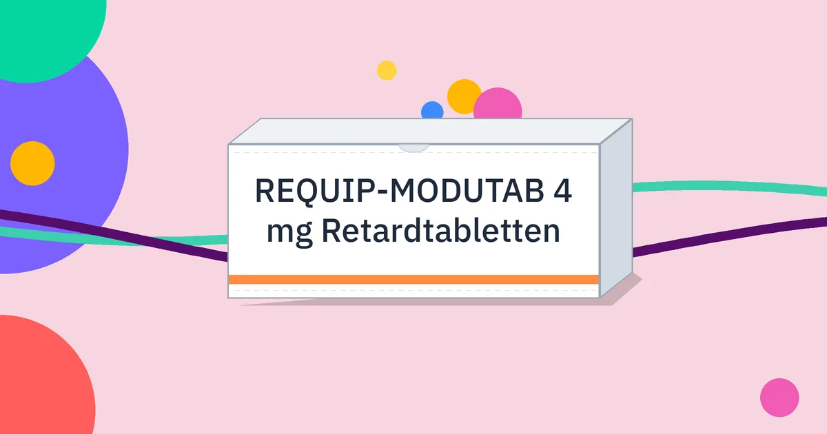 Symbolbild: Packung mit der Aufschrift REQUIP-MODUTAB 4 mg Retardtabletten (PZN 16538380) – Verfügbarkeit und Bezug in Apotheken in Frankfurt am Main