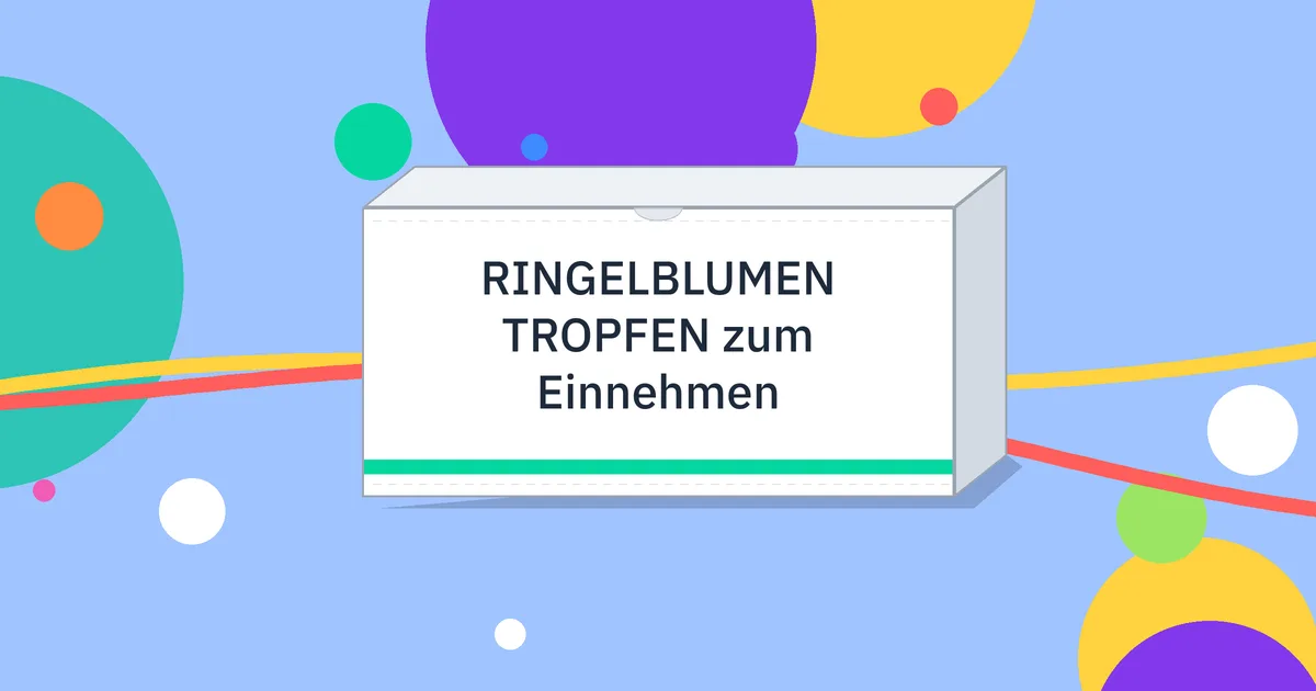 Symbolbild: Packung mit der Aufschrift RINGELBLUMEN TROPFEN zum Einnehmen (PZN 11366810) – Verfügbarkeit und Bezug in Apotheken in Frankfurt am Main