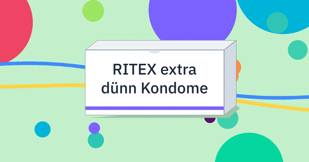 Symbolbild: Packung mit der Aufschrift RITEX extra dünn Kondome (PZN 19277313) – Verfügbarkeit und Bezug in Apotheken in Frankfurt am Main