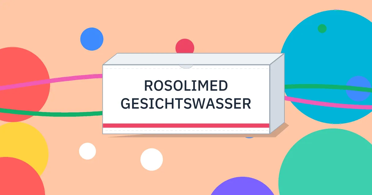 Symbolbild: Packung mit der Aufschrift ROSOLIMED GESICHTSWASSER (PZN 01937861) – Verfügbarkeit und Bezug in Apotheken in Frankfurt am Main