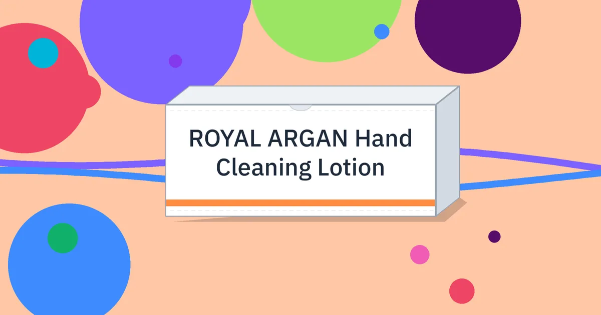 Symbolbild: Packung mit der Aufschrift ROYAL ARGAN Hand Cleaning Lotion (PZN 17930861) – Verfügbarkeit und Bezug in Apotheken in Frankfurt am Main