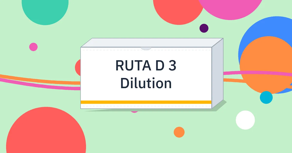 Symbolbild: Packung mit der Aufschrift RUTA D 3 Dilution (PZN 02402530) – Verfügbarkeit und Bezug in Apotheken in Frankfurt am Main