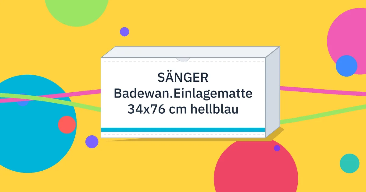 Symbolbild: Packung mit der Aufschrift SÄNGER Badewan.Einlagematte 34x76 cm hellblau (PZN 01307284) – Verfügbarkeit und Bezug in Apotheken in Frankfurt am Main