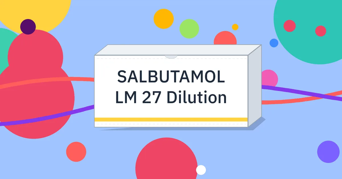 Symbolbild: Packung mit der Aufschrift SALBUTAMOL LM 27 Dilution (PZN 13177361) – Verfügbarkeit und Bezug in Apotheken in Frankfurt am Main