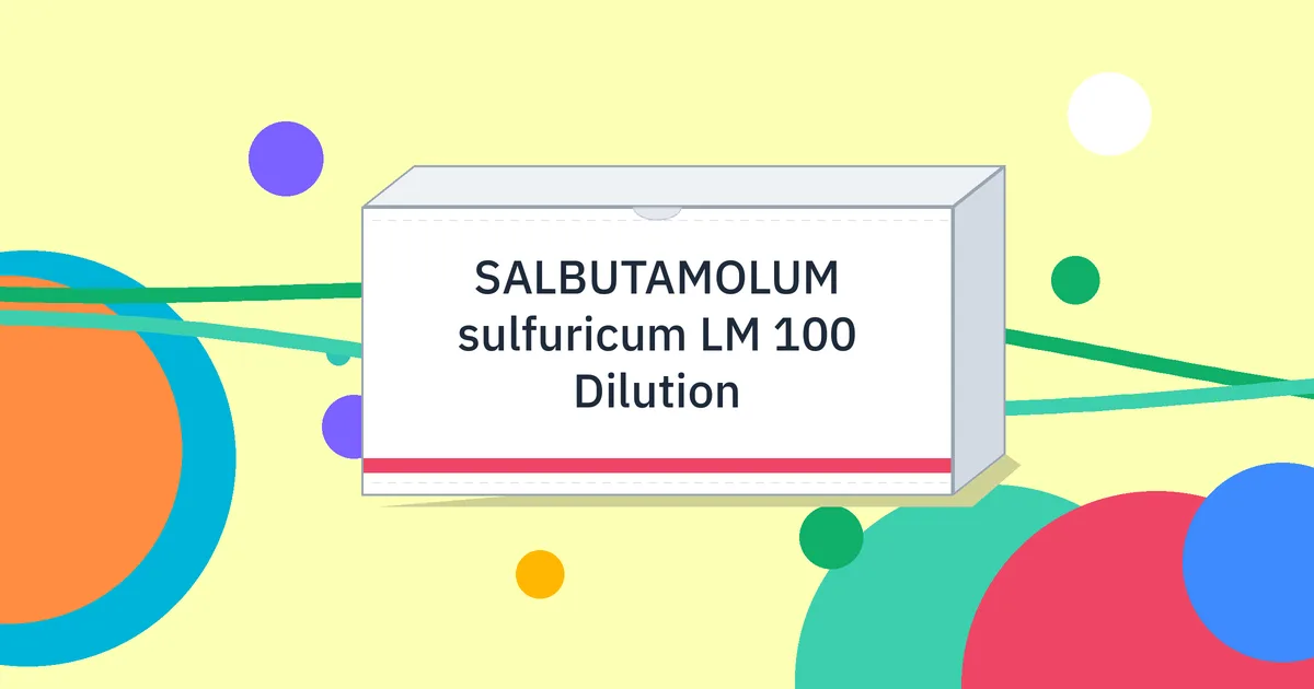Symbolbild: Packung mit der Aufschrift SALBUTAMOLUM sulfuricum LM 100 Dilution (PZN 18272064) – Verfügbarkeit und Bezug in Apotheken in Frankfurt am Main