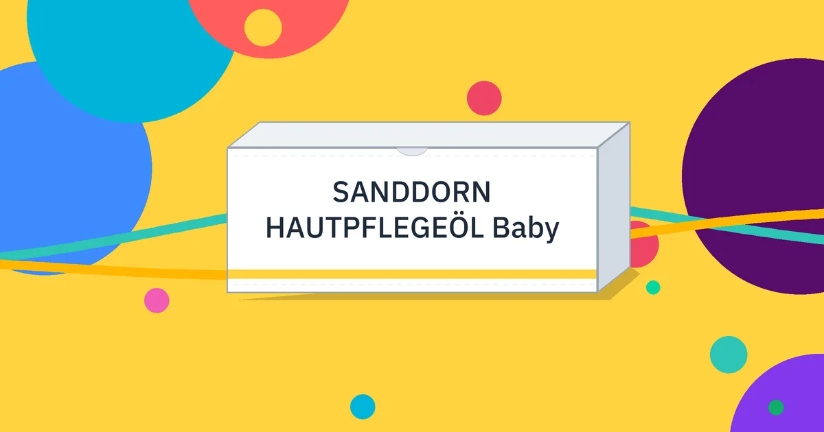 Symbolbild: Packung mit der Aufschrift SANDDORN HAUTPFLEGEÖL Baby (PZN 16147774) – Verfügbarkeit und Bezug in Apotheken in Frankfurt am Main