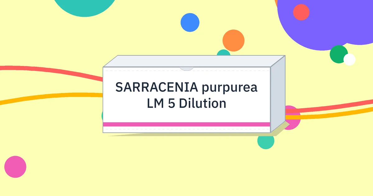 Symbolbild: Packung mit der Aufschrift SARRACENIA purpurea LM 5 Dilution (PZN 13182563) – Verfügbarkeit und Bezug in Apotheken in Frankfurt am Main