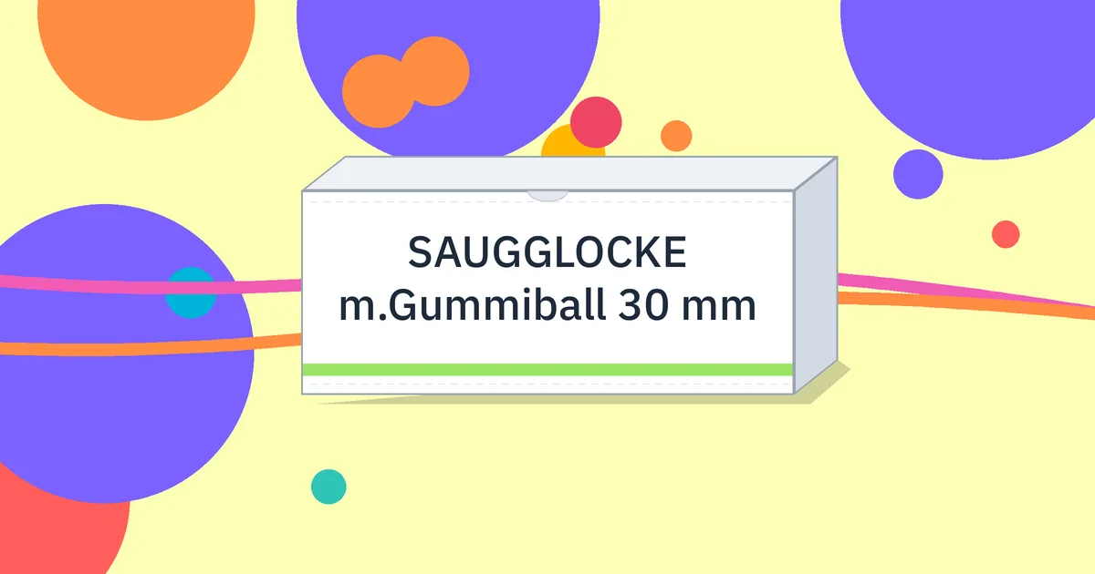 Symbolbild: Packung mit der Aufschrift SAUGGLOCKE m.Gummiball 30 mm (PZN 07112021) – Verfügbarkeit und Bezug in Apotheken in Frankfurt am Main