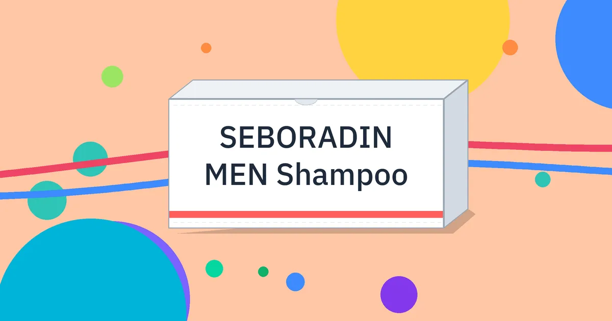 Symbolbild: Packung mit der Aufschrift SEBORADIN MEN Shampoo (PZN 18402532) – Verfügbarkeit und Bezug in Apotheken in Frankfurt am Main