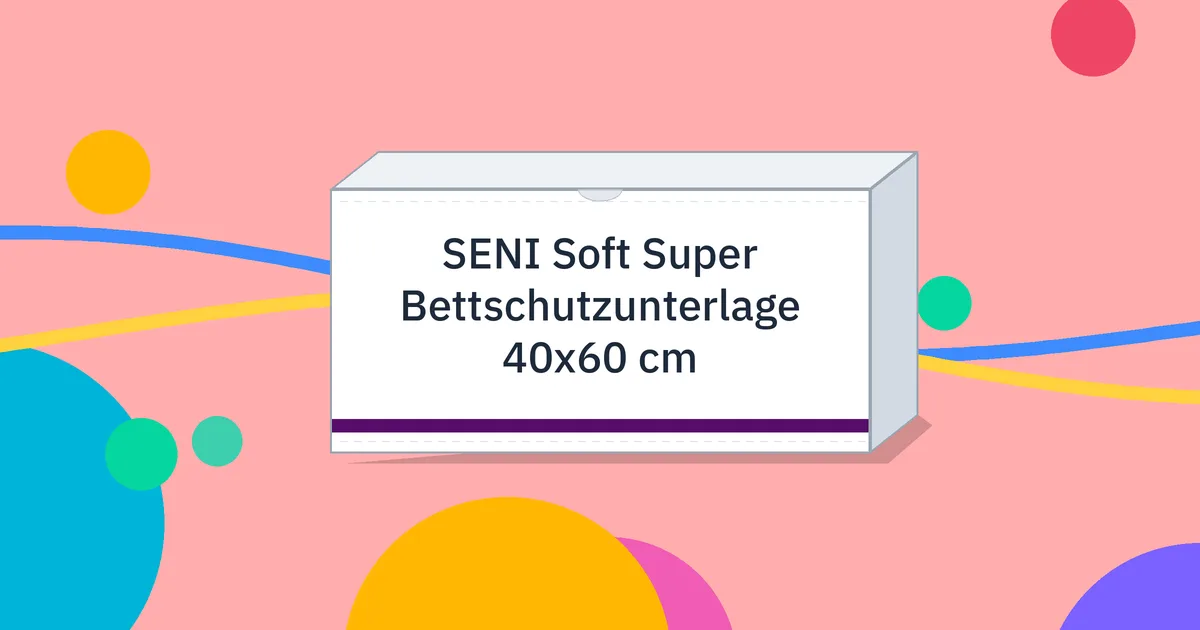 Symbolbild: Packung mit der Aufschrift SENI Soft Super Bettschutzunterlage 40x60 cm (PZN 20024132) – Verfügbarkeit und Bezug in Apotheken in Frankfurt am Main