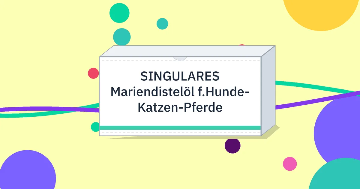 Symbolbild: Packung mit der Aufschrift SINGULARES Mariendistelöl f.Hunde-Katzen-Pferde (PZN 18487528) – Verfügbarkeit und Bezug in Apotheken in Frankfurt am Main