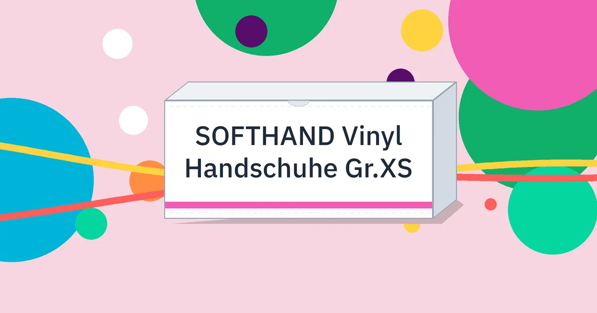 Symbolbild: Packung mit der Aufschrift SOFTHAND Vinyl Handschuhe Gr.XS (PZN 08750663) – Verfügbarkeit und Bezug in Apotheken in Frankfurt am Main
