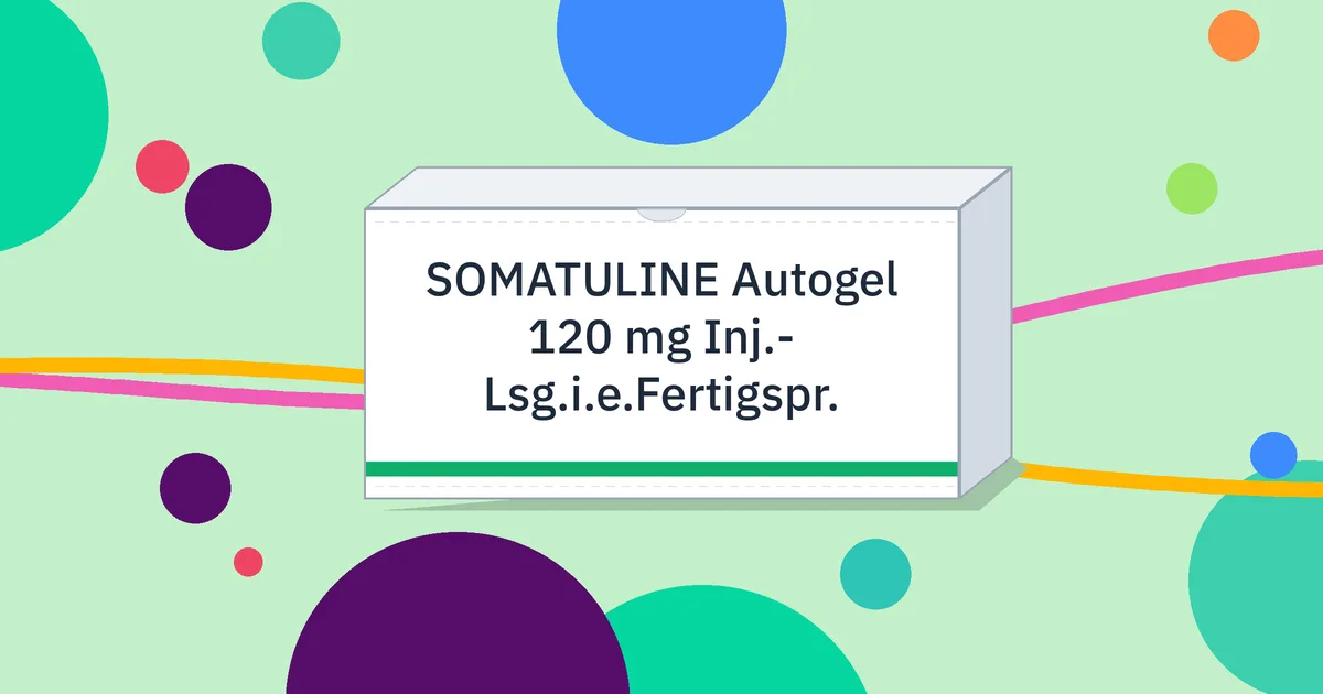 Symbolbild: Packung mit der Aufschrift SOMATULINE Autogel 120 mg Inj.-Lsg.i.e.Fertigspr. (PZN 17364462) – Verfügbarkeit und Bezug in Apotheken in Frankfurt am Main