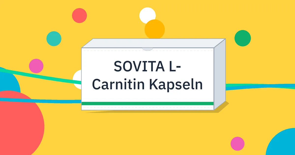 Symbolbild: Packung mit der Aufschrift SOVITA L-Carnitin Kapseln (PZN 06904145) – Verfügbarkeit und Bezug in Apotheken in Frankfurt am Main