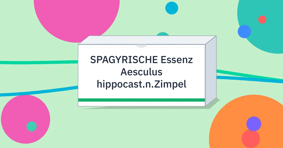 Symbolbild: Packung mit der Aufschrift SPAGYRISCHE Essenz Aesculus hippocast.n.Zimpel (PZN 00915455) – Verfügbarkeit und Bezug in Apotheken in Frankfurt am Main