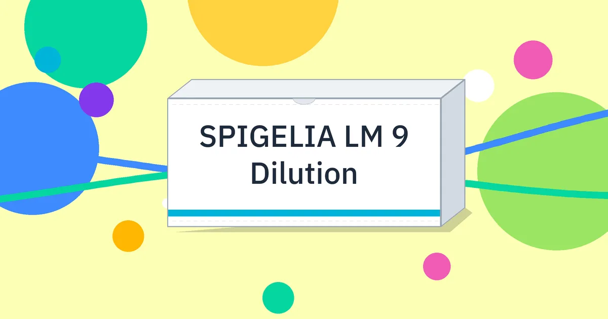 Symbolbild: Packung mit der Aufschrift SPIGELIA LM 9 Dilution (PZN 13195117) – Verfügbarkeit und Bezug in Apotheken in Frankfurt am Main