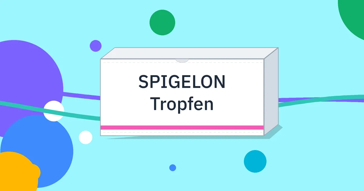 Symbolbild: Packung mit der Aufschrift SPIGELON Tropfen (PZN 00961194) – Verfügbarkeit und Bezug in Apotheken in Frankfurt am Main