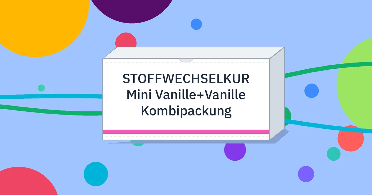 Symbolbild: Packung mit der Aufschrift STOFFWECHSELKUR Mini Vanille+Vanille Kombipackung (PZN 14044544) – Verfügbarkeit und Bezug in Apotheken in Frankfurt am Main