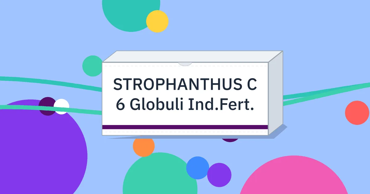 Symbolbild: Packung mit der Aufschrift STROPHANTHUS C 6 Globuli Ind.Fert. (PZN 17663880) – Verfügbarkeit und Bezug in Apotheken in Frankfurt am Main