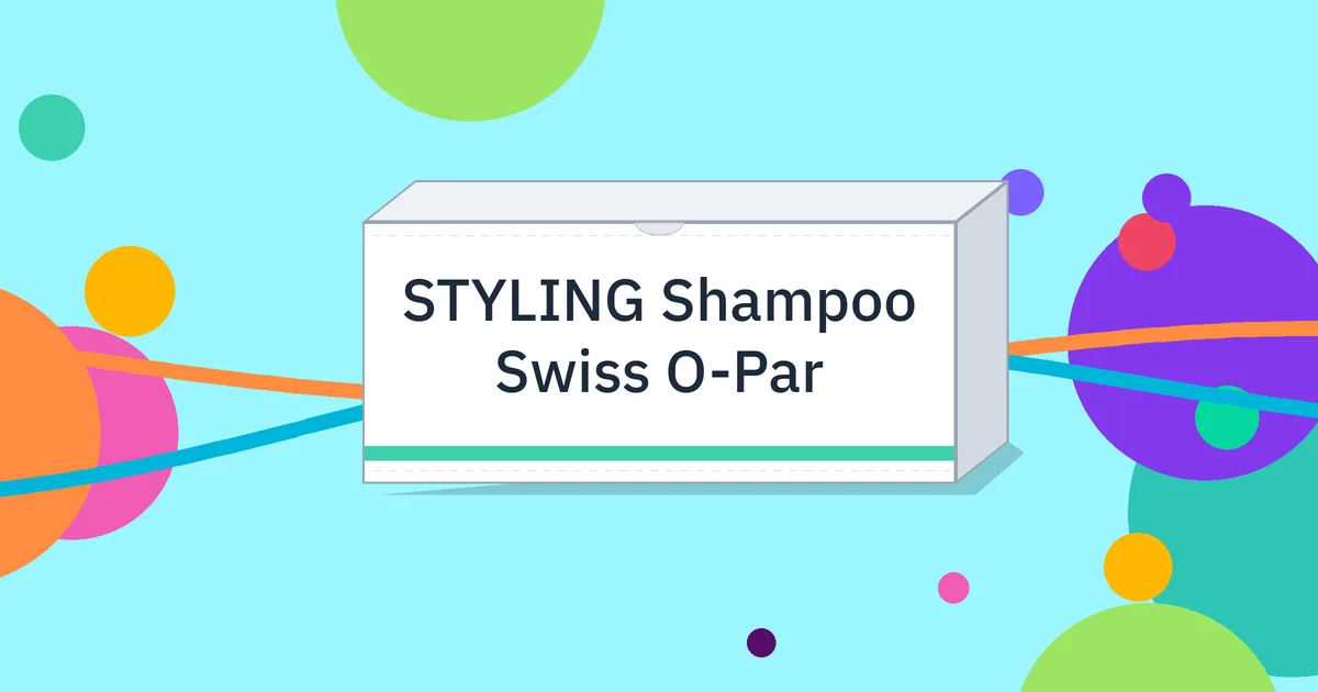 Symbolbild: Packung mit der Aufschrift STYLING Shampoo Swiss O-Par (PZN 12361252) – Verfügbarkeit und Bezug in Apotheken in Frankfurt am Main