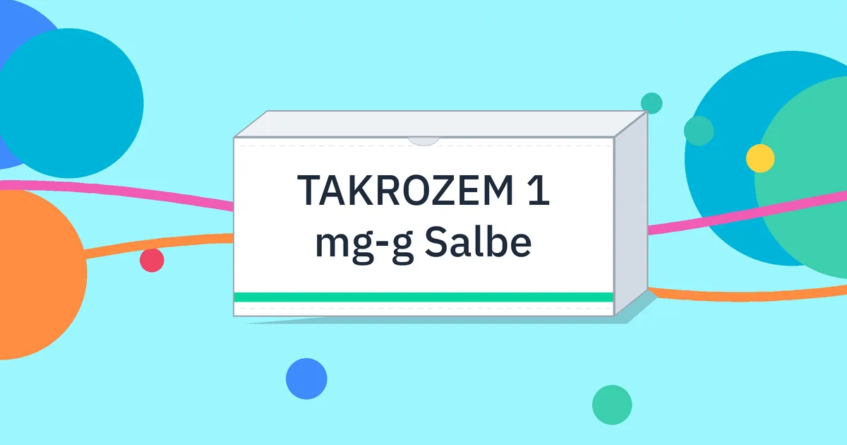 Symbolbild: Packung mit der Aufschrift TAKROZEM 1 mg-g Salbe (PZN 18750925) – Verfügbarkeit und Bezug in Apotheken in Frankfurt am Main
