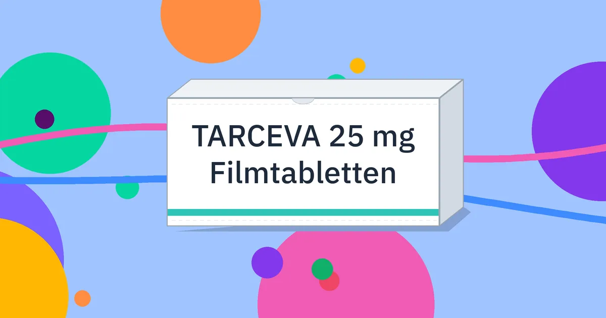 Symbolbild: Packung mit der Aufschrift TARCEVA 25 mg Filmtabletten (PZN 04186993) – Verfügbarkeit und Bezug in Apotheken in Frankfurt am Main