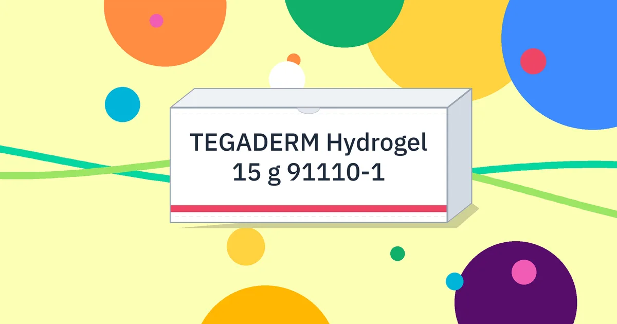 Symbolbild: Packung mit der Aufschrift TEGADERM Hydrogel 15 g 91110-1 (PZN 09008115) – Verfügbarkeit und Bezug in Apotheken in Frankfurt am Main