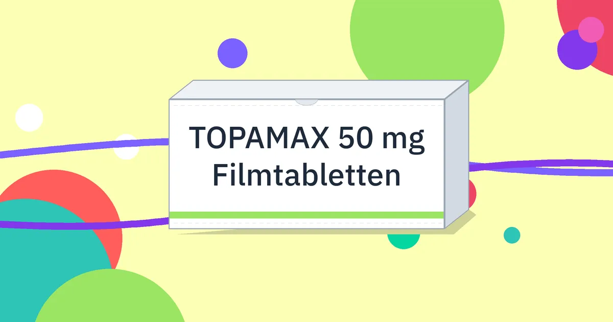 Symbolbild: Packung mit der Aufschrift TOPAMAX 50 mg Filmtabletten (PZN 06833988) – Verfügbarkeit und Bezug in Apotheken in Frankfurt am Main
