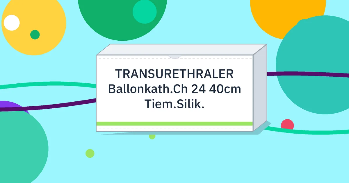 Symbolbild: Packung mit der Aufschrift TRANSURETHRALER Ballonkath.Ch 24 40cm Tiem.Silik. (PZN 01150693) – Verfügbarkeit und Bezug in Apotheken in Frankfurt am Main