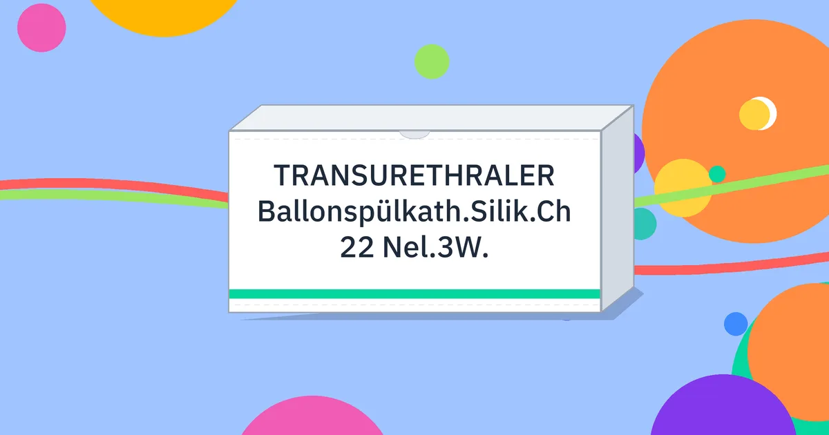 Symbolbild: Packung mit der Aufschrift TRANSURETHRALER Ballonspülkath.Silik.Ch 22 Nel.3W. (PZN 15618266) – Verfügbarkeit und Bezug in Apotheken in Frankfurt am Main